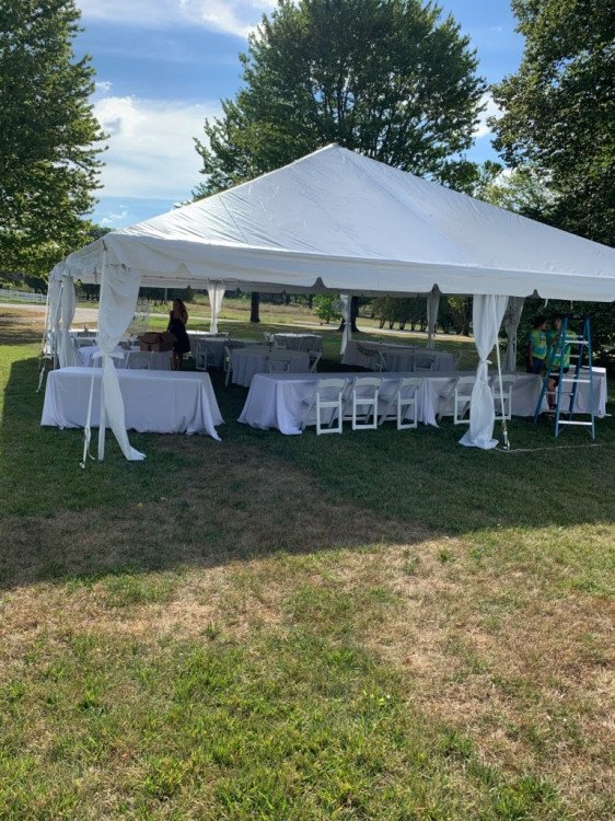 30x40 Frame Tent - Funtime Services Event Rentals Naperville IL
