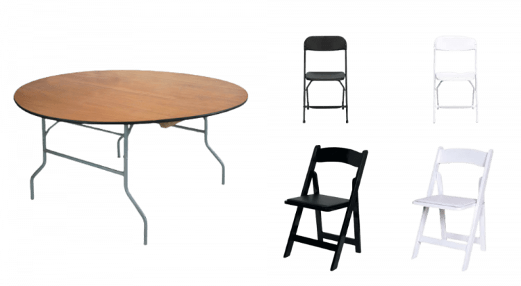 60 in Round Table Seating Packages - Tent, Event, Party, Decor & Bounce ...